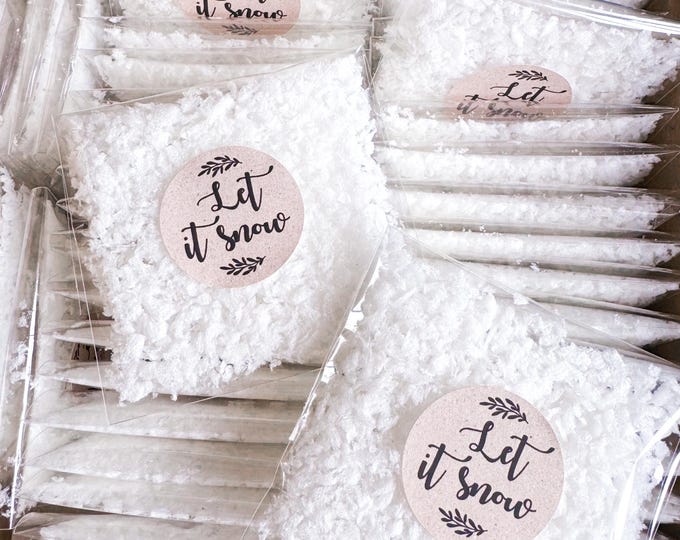 Snow Confetti Packets & Stickers Water Soluble Snowfetti® DIY Kit - Etsy