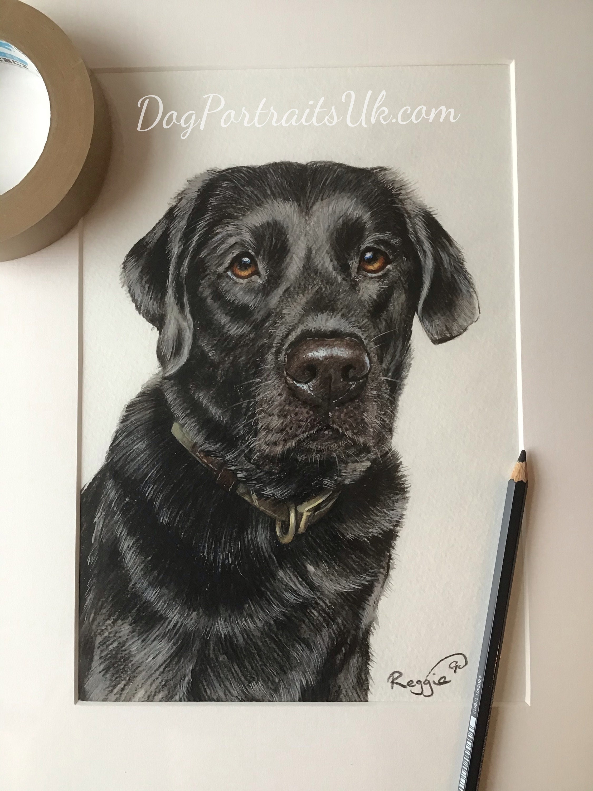 Hand Drawn Pet Portrait Custom Dog Art | Etsy UK