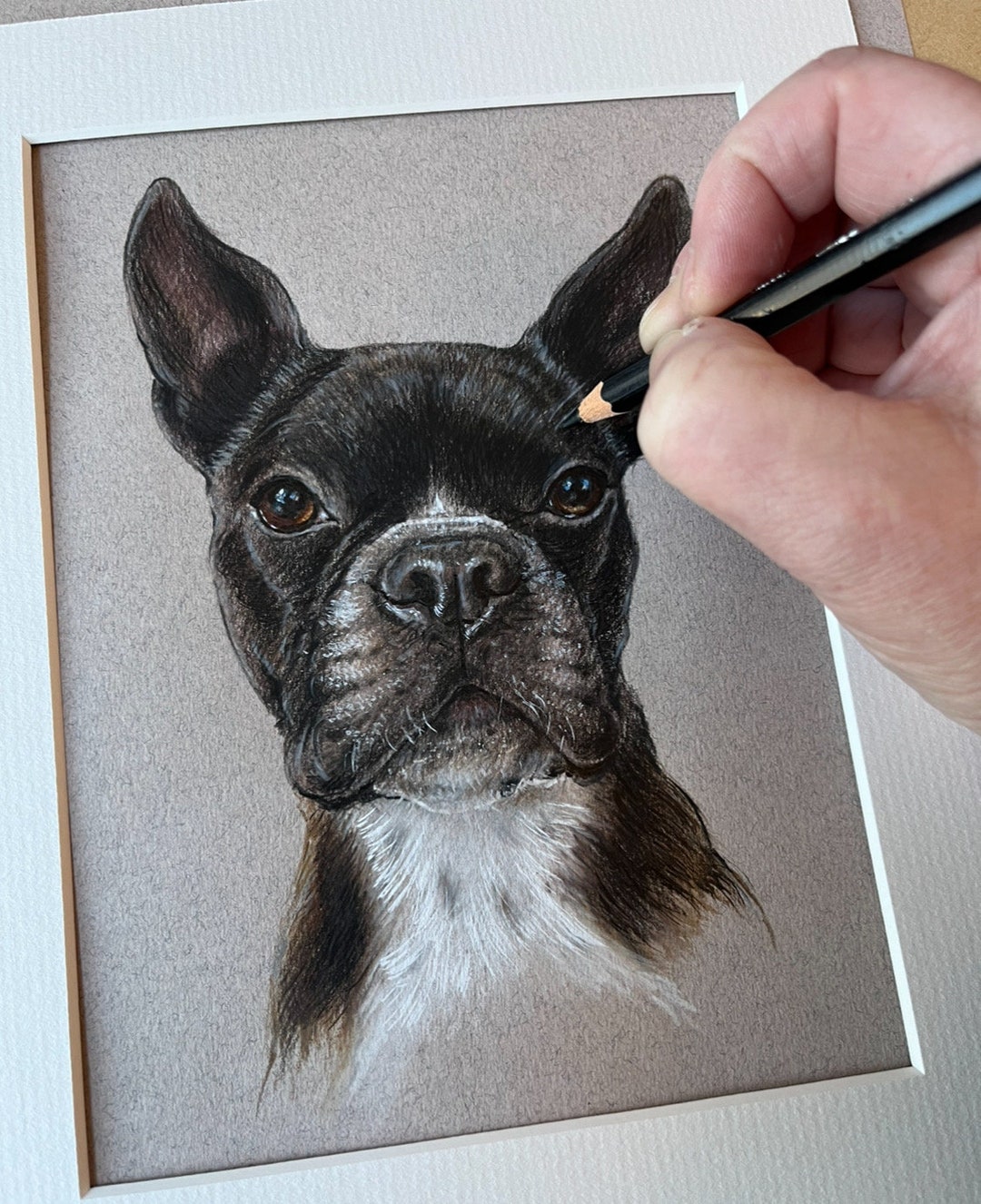 Hand Drawn Pet Portrait Custom Dog Art - Etsy