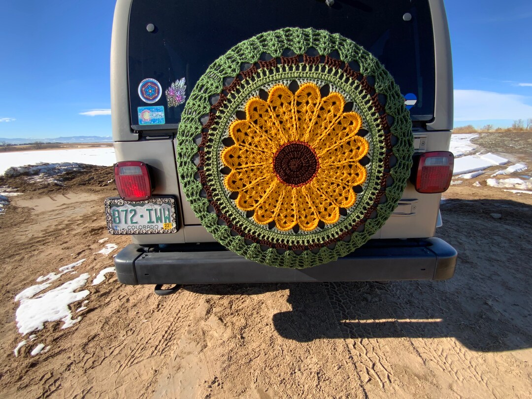 Spare Tirecover Custom- the BIG Sunflower- Wheel Cover - Etsy