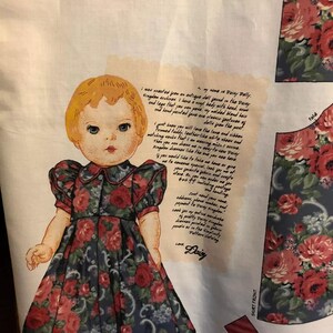 Daisy Kingdom Patty's Attic Daisy Dolly Dress Fabric Panel - Etsy