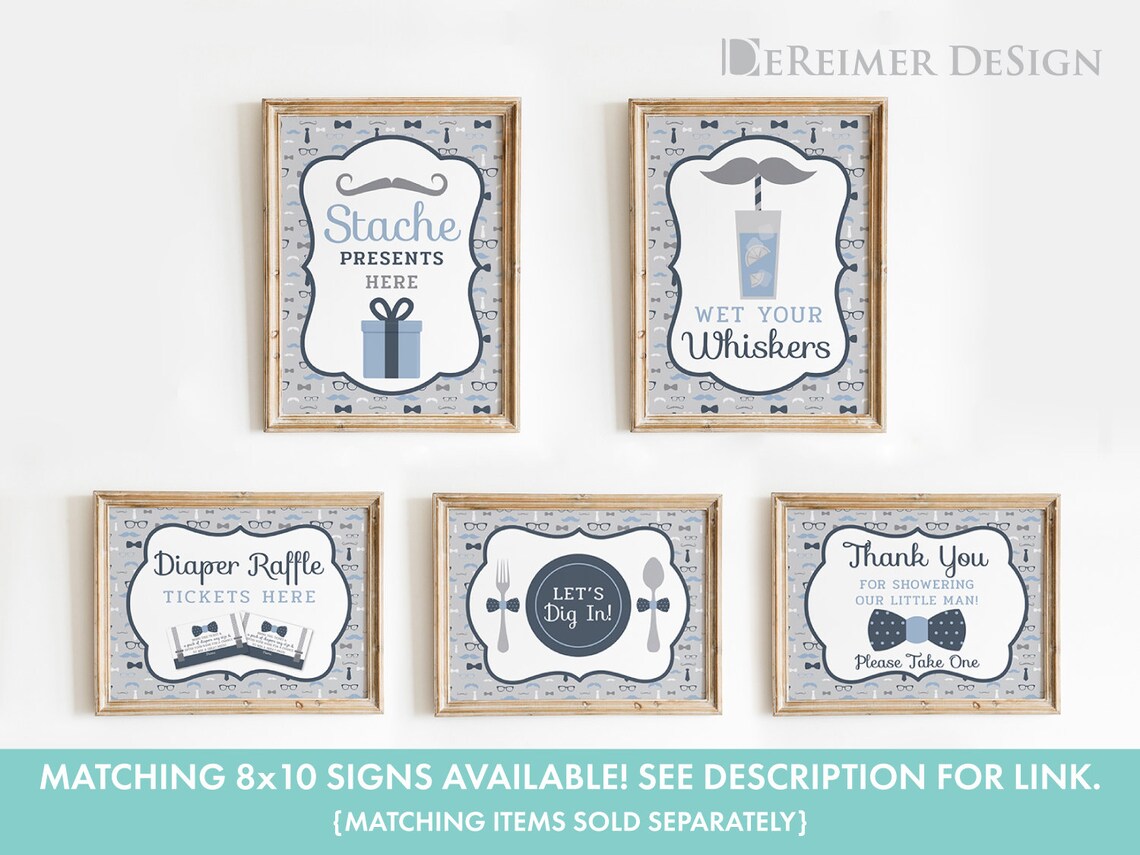 Name That Mustache Baby Shower Game Name That Stache Game | Etsy