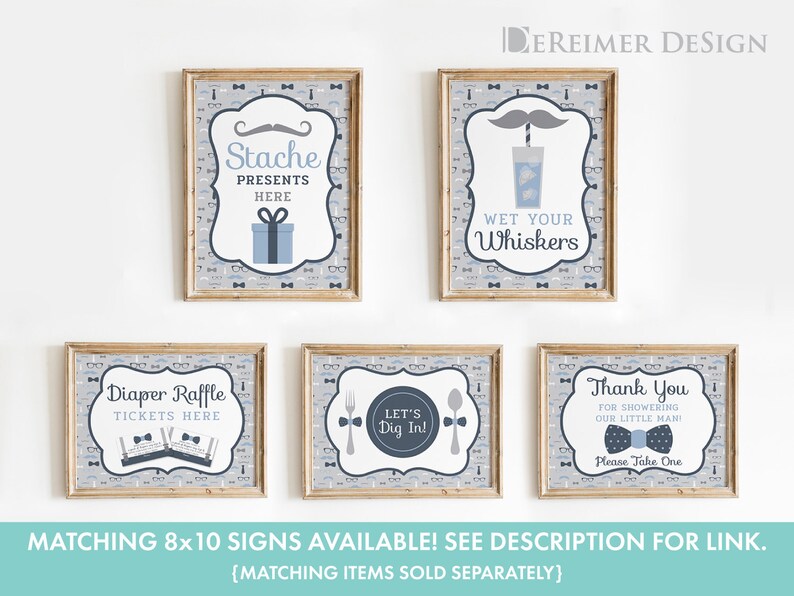 Name That Mustache Baby Shower Game Name That Stache Game | Etsy