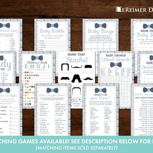 Name That Mustache Baby Shower Game Name That Stache Game - Etsy