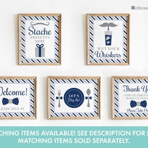 Little Man Photo Booth Props Navy Blue and Gray Baby Shower - Etsy