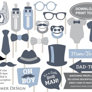 Name That Mustache Baby Shower Game Name That Stache Game | Etsy