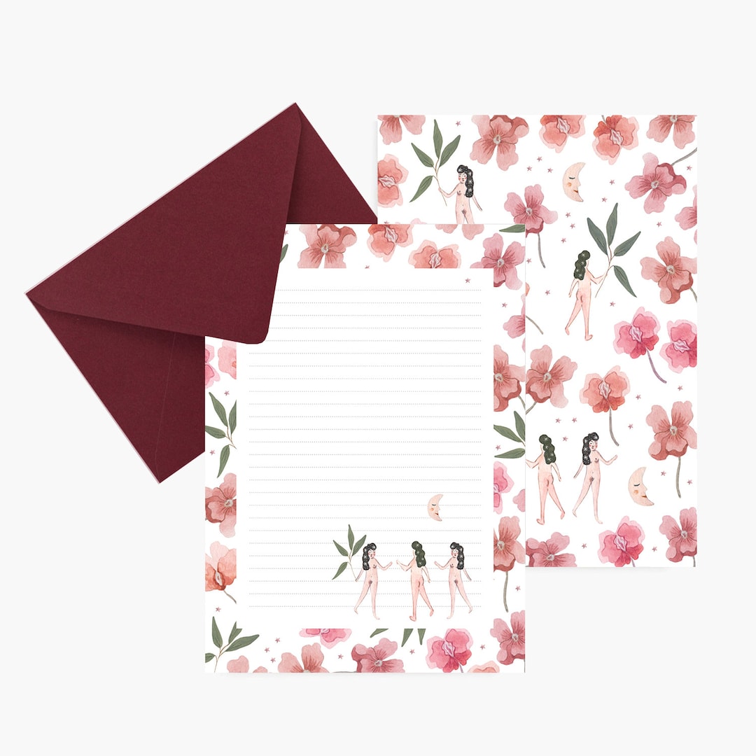 Letter Set Letter Writing Set Watercolor Flowers - Etsy