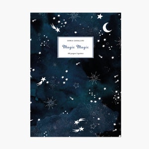 Set of 2 Notebooks, Moon, Cosmos, Stars, Journal, Diary, Notes ...