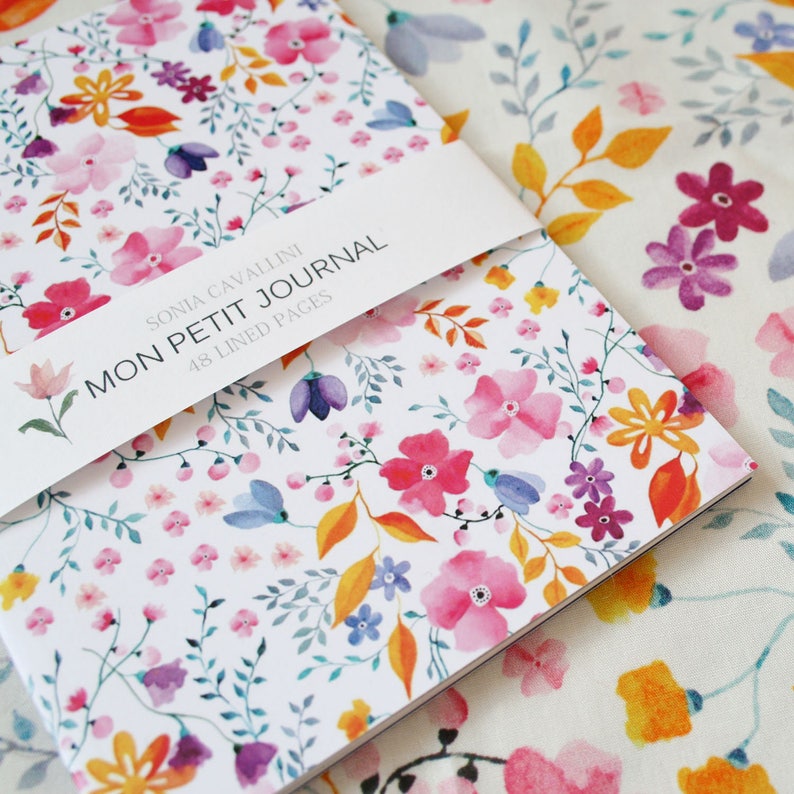 Notebook Journal Diary Gift Floral A6 Handmade - Etsy