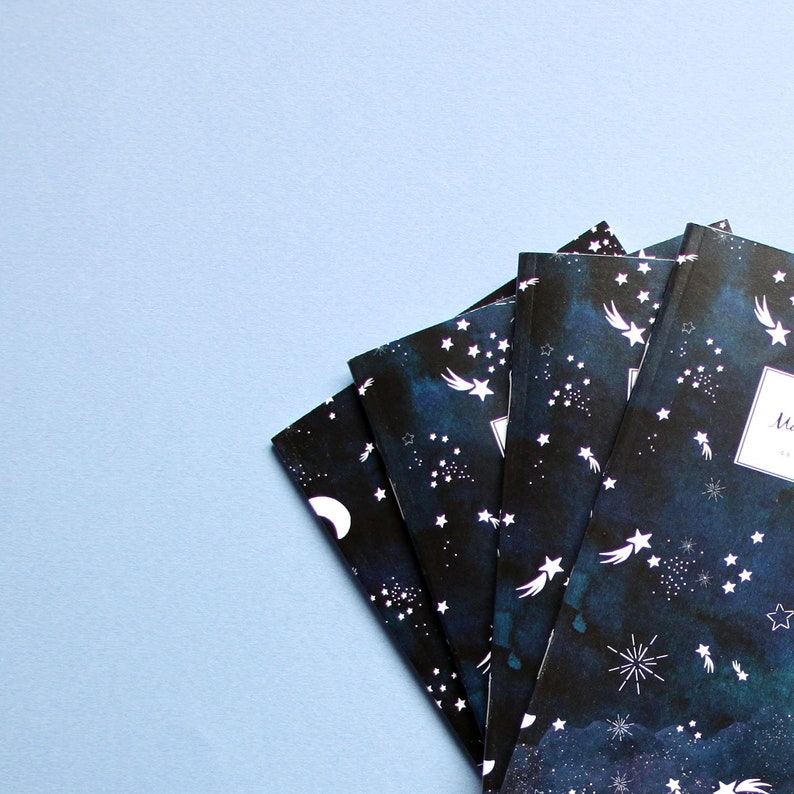 Notebook Journal Diary Gift Stars Moon Magic - Etsy