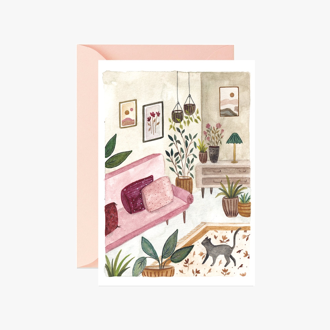 Card, Girl Power, Vintage, Stationery, Greeting Card, Floral ...
