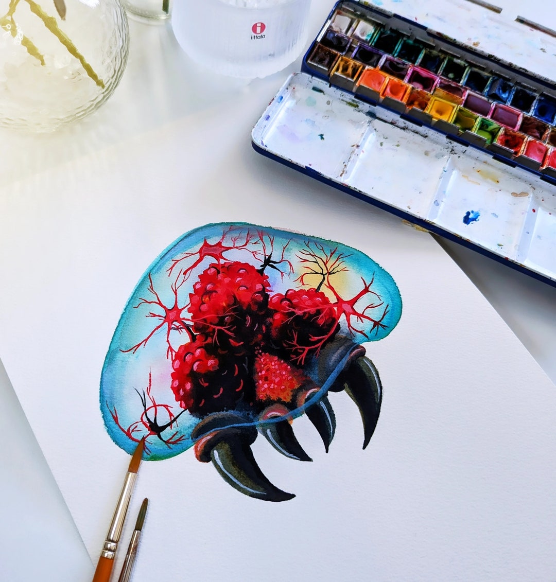 MP the Larva Original Watercolor Painting - Etsy