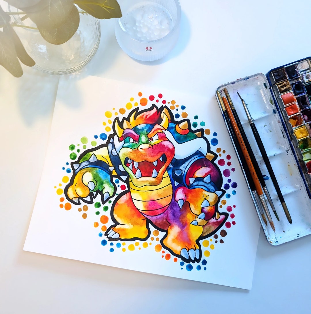 SMB - King of the Castle - Original Watercolor Painting - Etsy