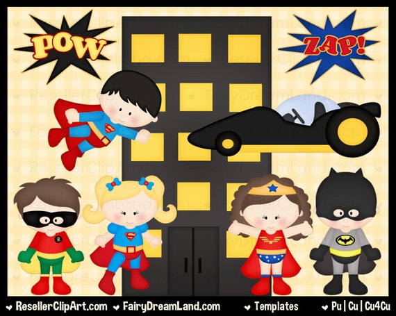 Psd Super Hero Templates Superhero Templates Commercial Use | Etsy