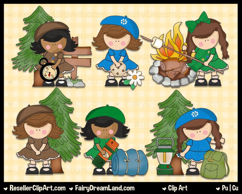 Camper Girl Clipart