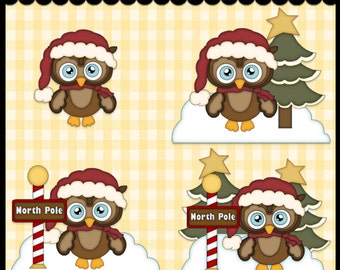 Christmas Owls Clip | Etsy