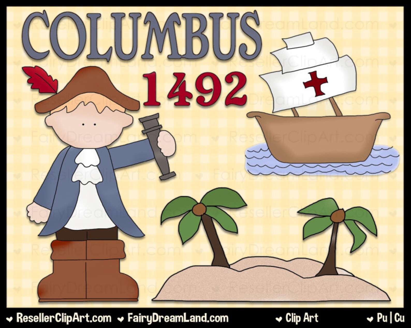 Christopher Columbus Digital Clip Art Commercial Use Graphic | Etsy