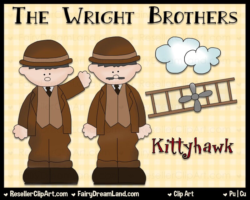 The Wright Brothers Digital Clip Art Imagen gráfica de uso - Etsy España