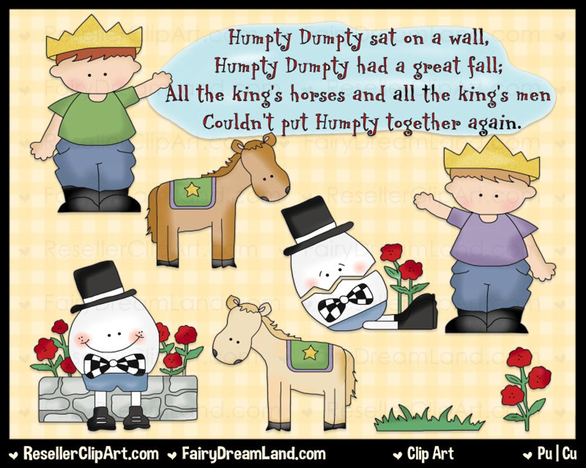 Humpty Dumpty Clip Art Commercial Use Clipart Instant Digital Download ...