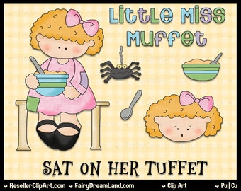 Miss Muffet Clip Art - Etsy