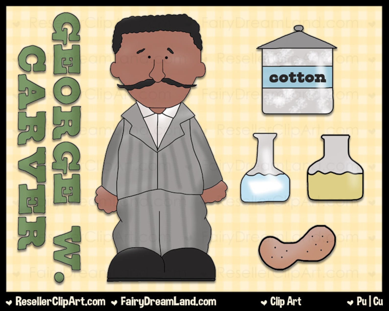 George W. Carver Digital Clip Art Commercial Use Graphic | Etsy