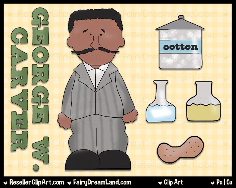 George W. Carver Digital Clip Art Commercial Use Graphic | Etsy