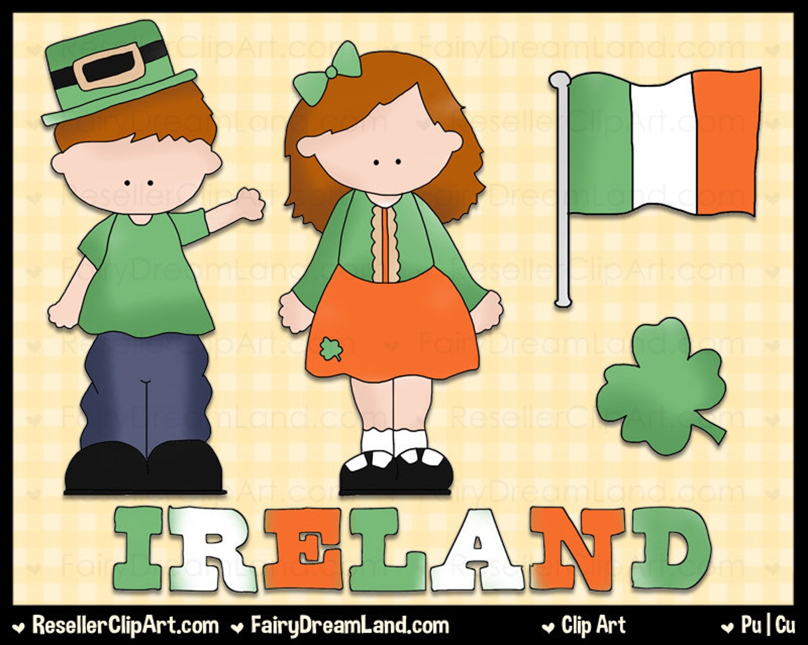 Irish Kids Digital Clip Art Commercial Use Graphic Image Png - Etsy