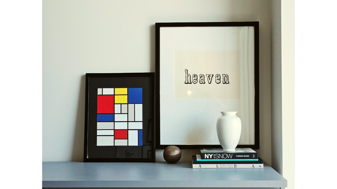 Mondrian Inspired Paper Collage With Glitter Elements — Present for an ...