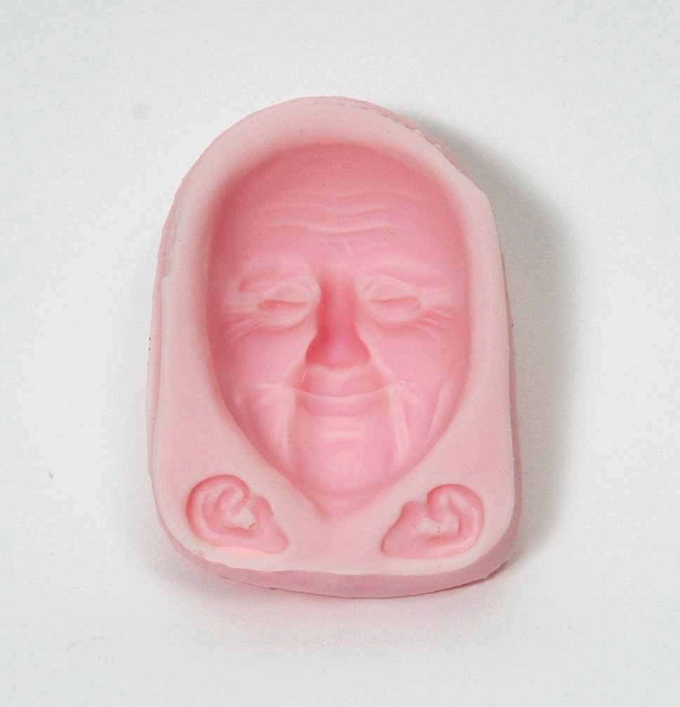 Moldf17 - 2 1/4 Inch (5.7 Cm) Santa Head Face Mold, Silicone Rubber ...