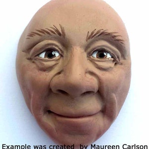 Moldf26- 2 Inch (5 Cm) Male Face Mold, Weathered - Etsy