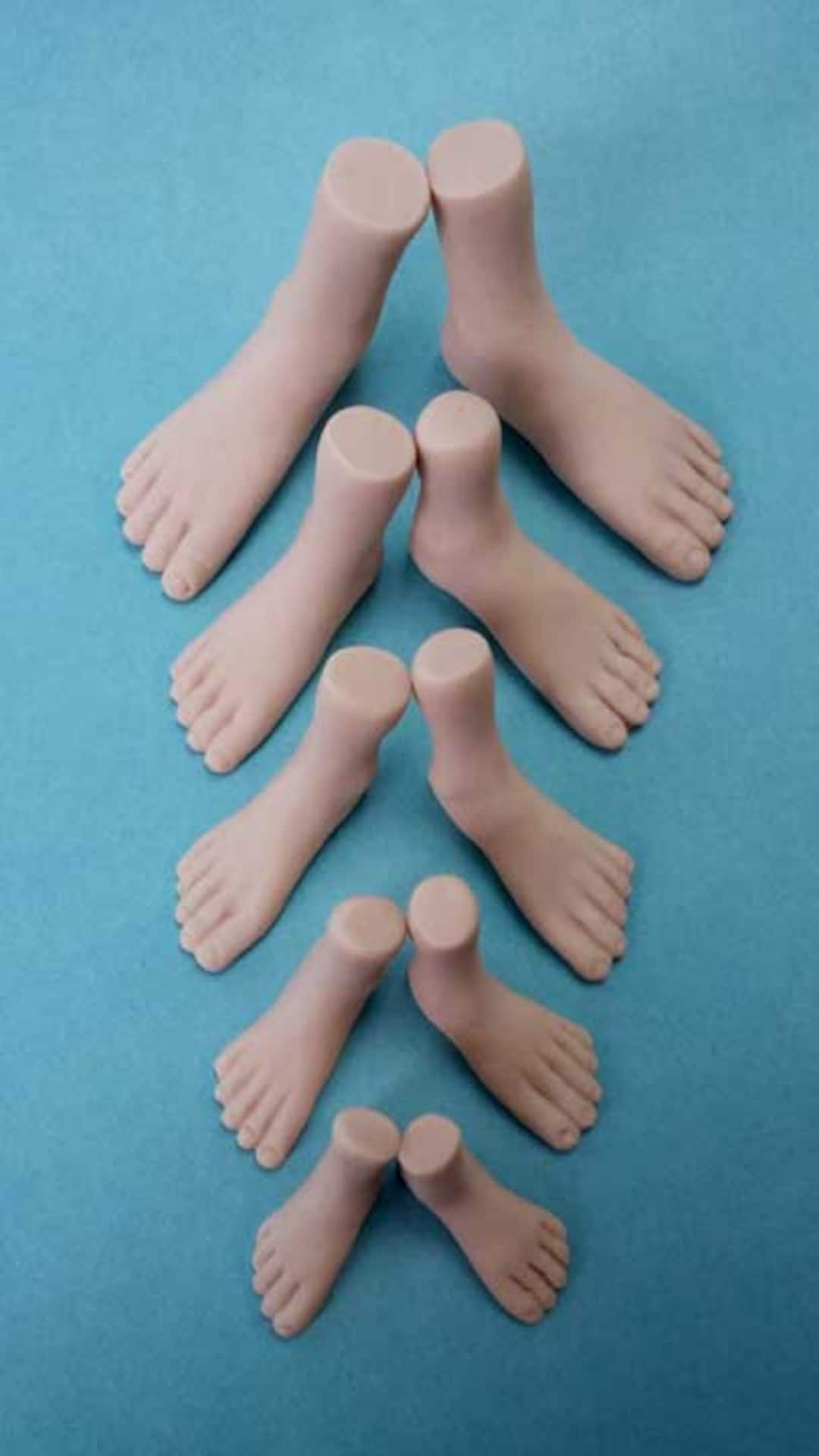 Moldf12f - 7/8" to 1 7/8", 5 Small Feet Mold, Size 7/8 Inch to 1 7/8 ...