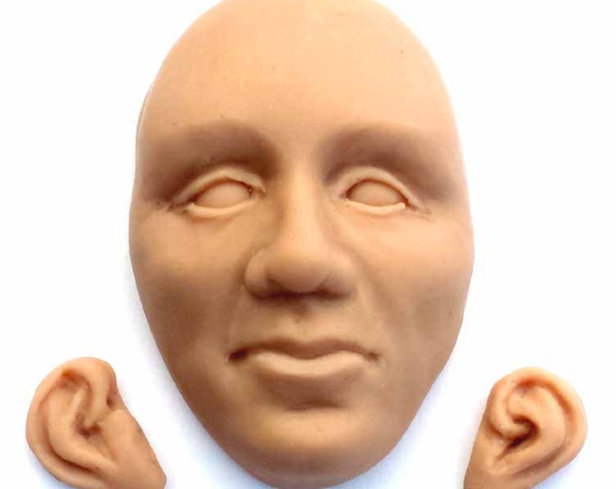 Moldf24 2 Inch 5 Cm Male Face Mold, Serious - Etsy