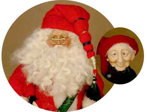 Moldf17 - 2 1/4 Inch (5.7 Cm) Santa Head Face Mold, Silicone Rubber ...
