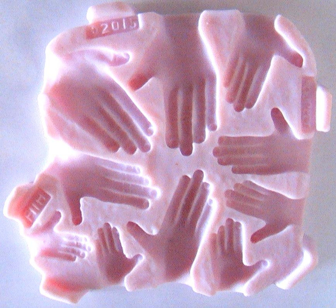 Moldf11h - 3/4" to 1 1/2", 5 Small Hand Mold, by Maureen Carlson. Use ...