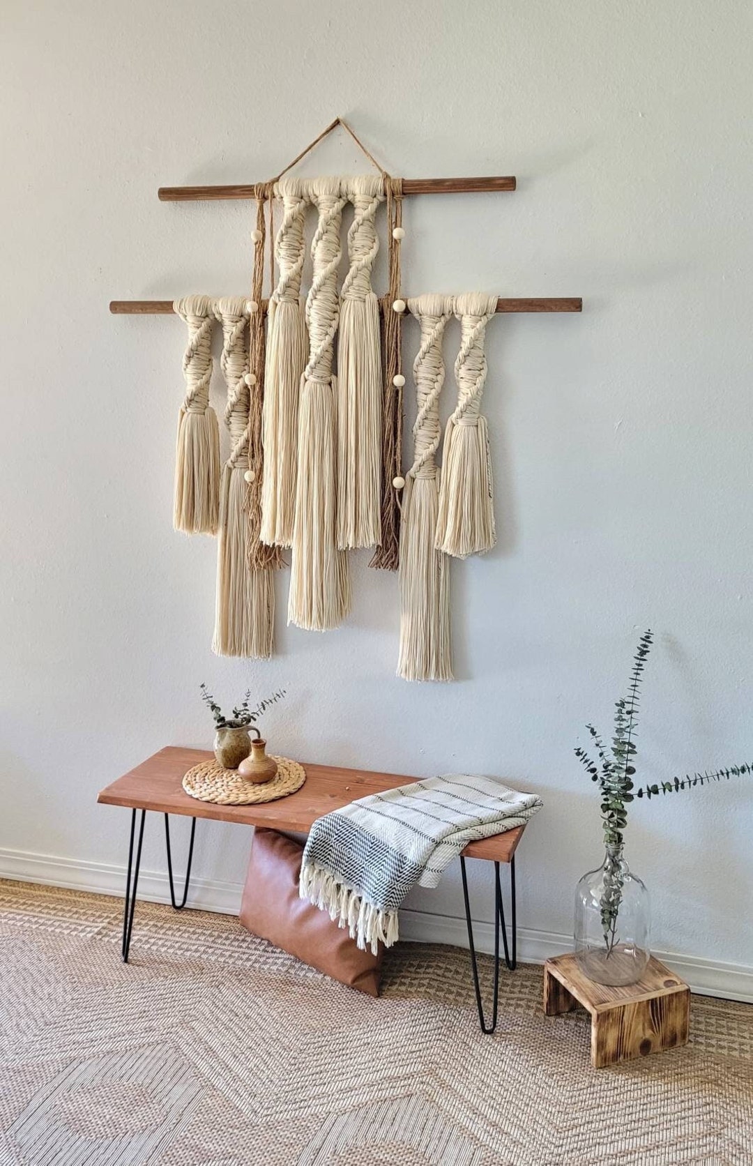 48 Large Macrame Wall Hanging/ Textured Wall Art/woven Wall Hanging ...