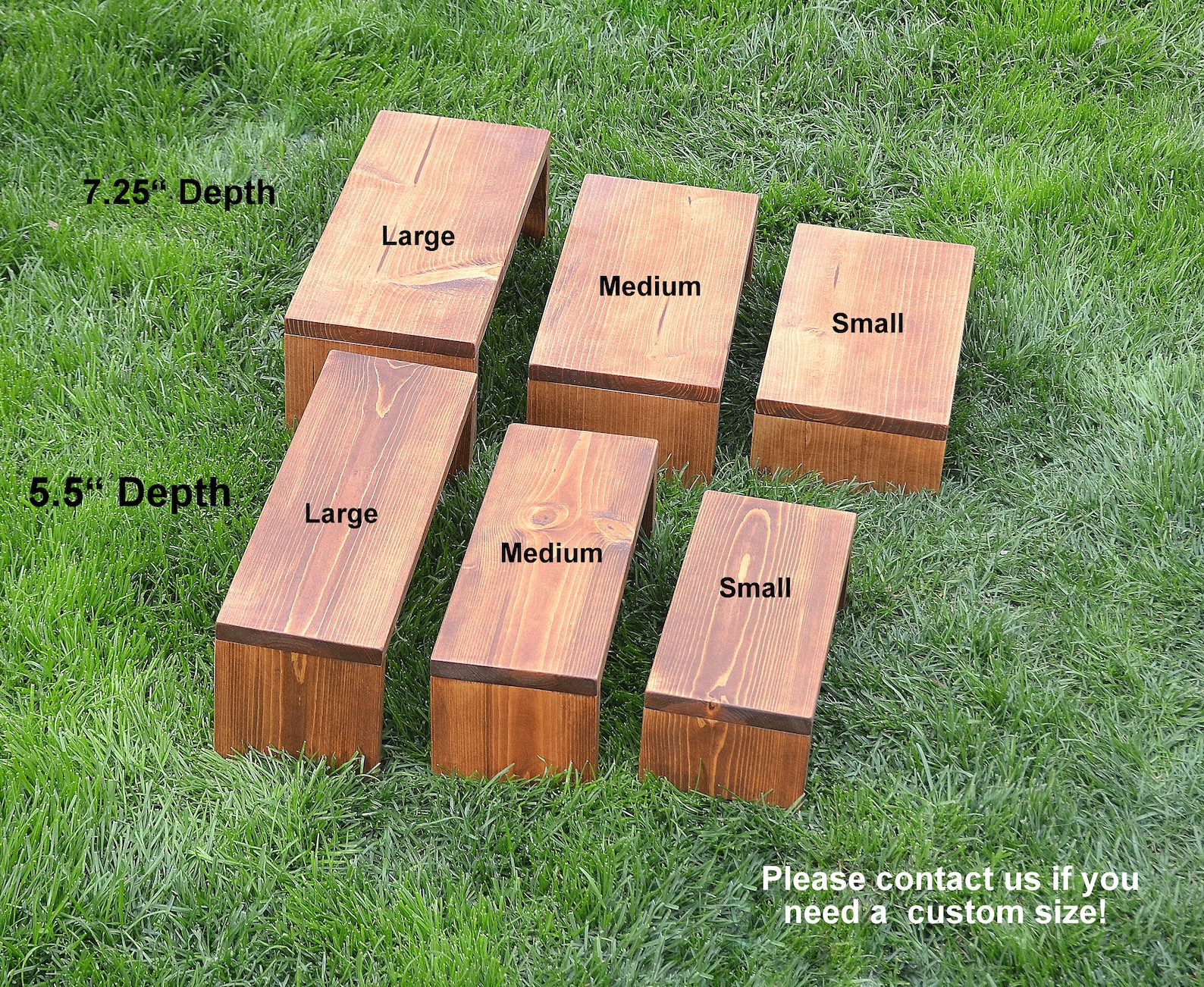 Wood Nesting Platform Risers Set Displays Rustic Solid Wood - Etsy