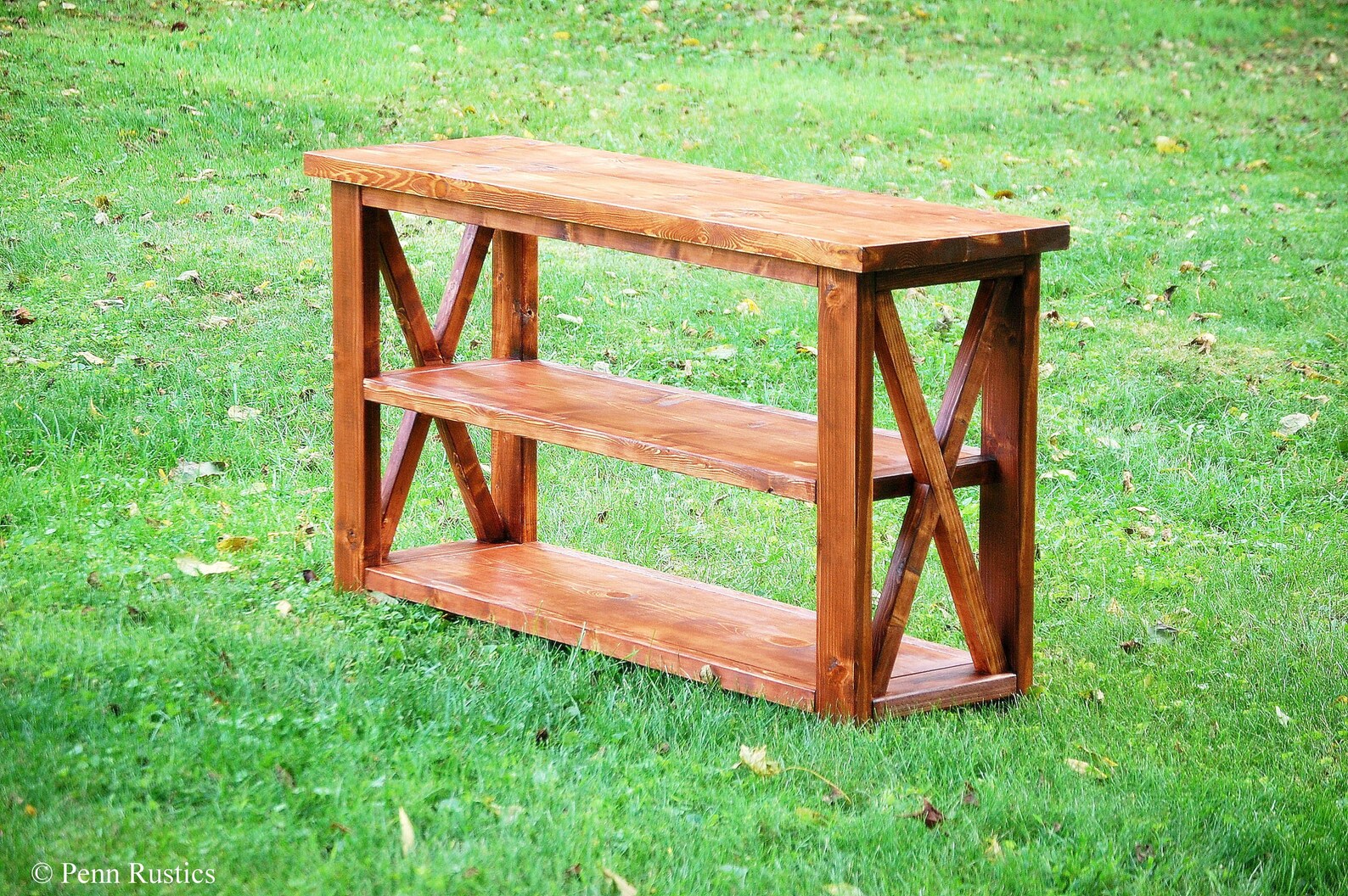 Entryway Table Wood Table Console Table Rustic X Solid - Etsy
