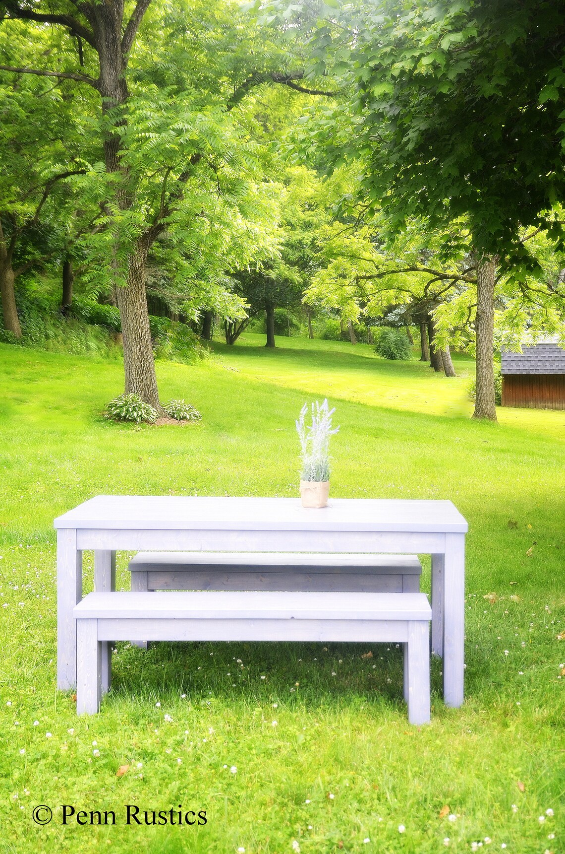 Modern Rustic Table and Bench Set Contemporary Minimalist | Etsy