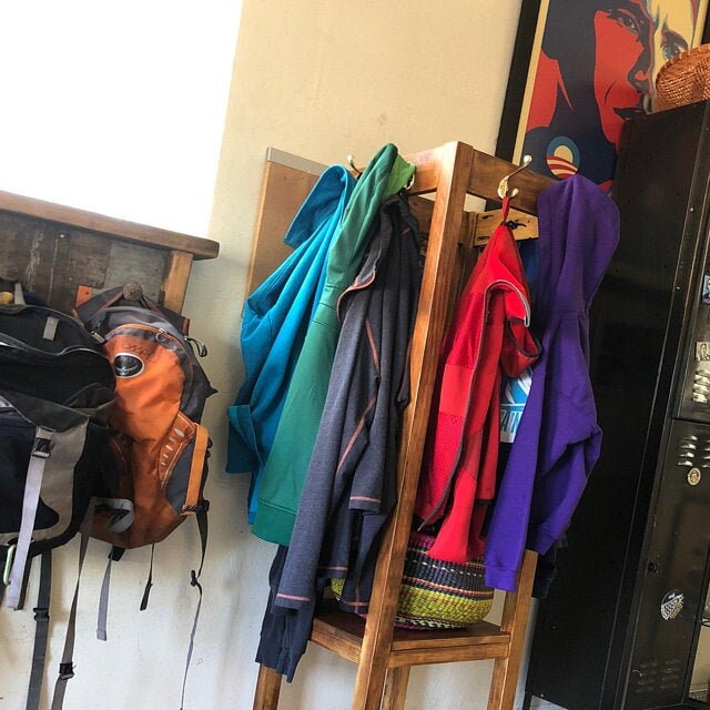 Freestanding Coat Rack With Shelf Solid Wood Space Saving | Etsy