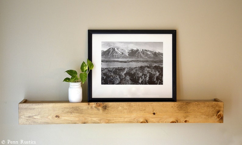 Mantle Floating Shelf Beam Rustic Farmhouse Decor Solid Wood | Etsy