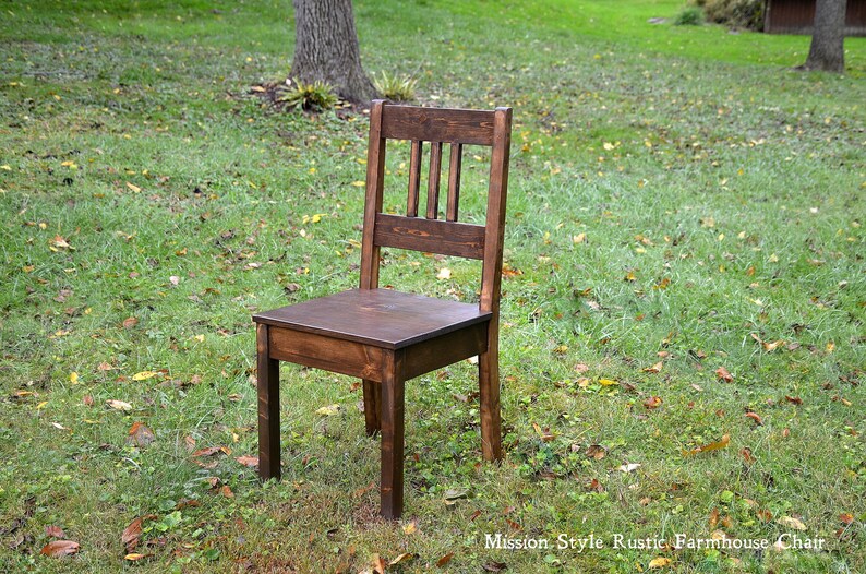 Rustic Solid Wood Farmhouse Office Desk Dining Room Chairs | Etsy