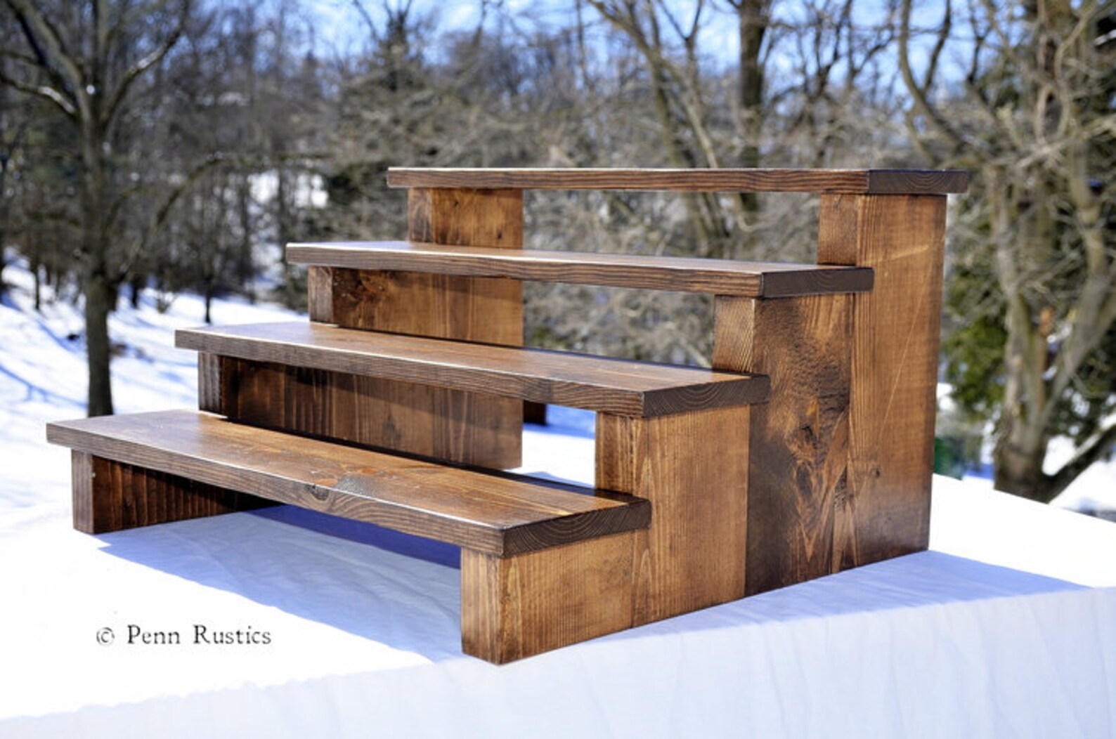 Cupcake Stand 4 Tiered Rustic Wooden Display Stand | Etsy