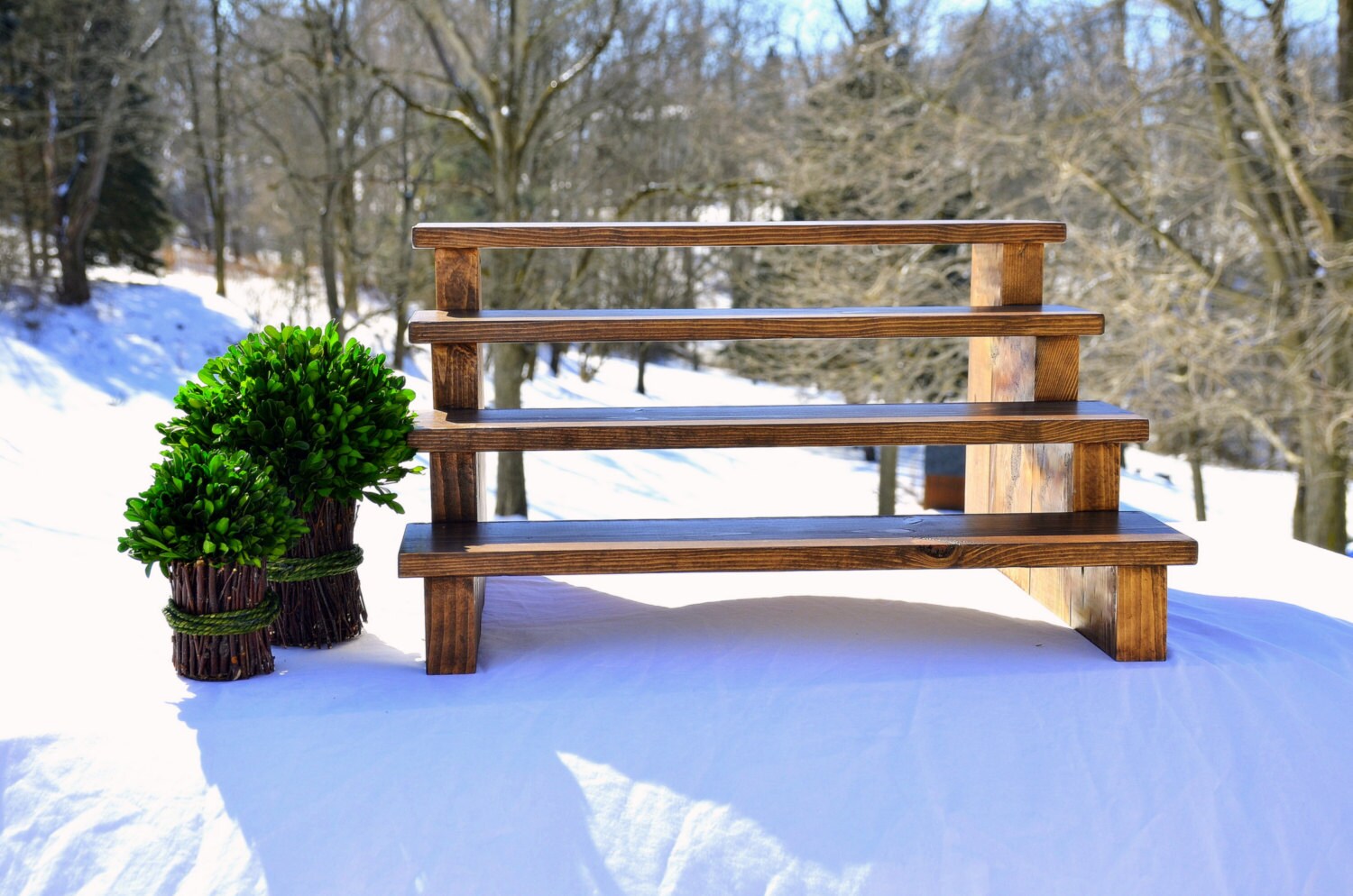 Cupcake Stand 4 Tiered Rustic Wooden Display Stand | Etsy