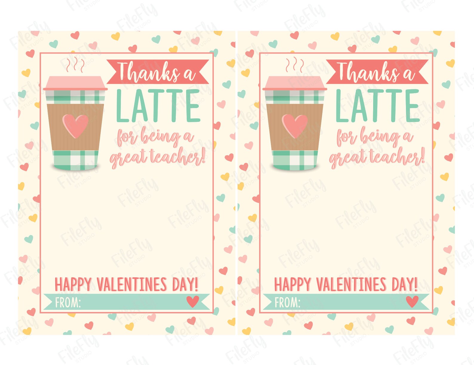 PRINTABLE Teacher Valentine, Starbucks Gift Card Holder, Thanks a Latte ...