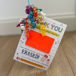 PRINTABLE Teacher Gift Card Holder, Digital Teacher Gift, Teacher ...