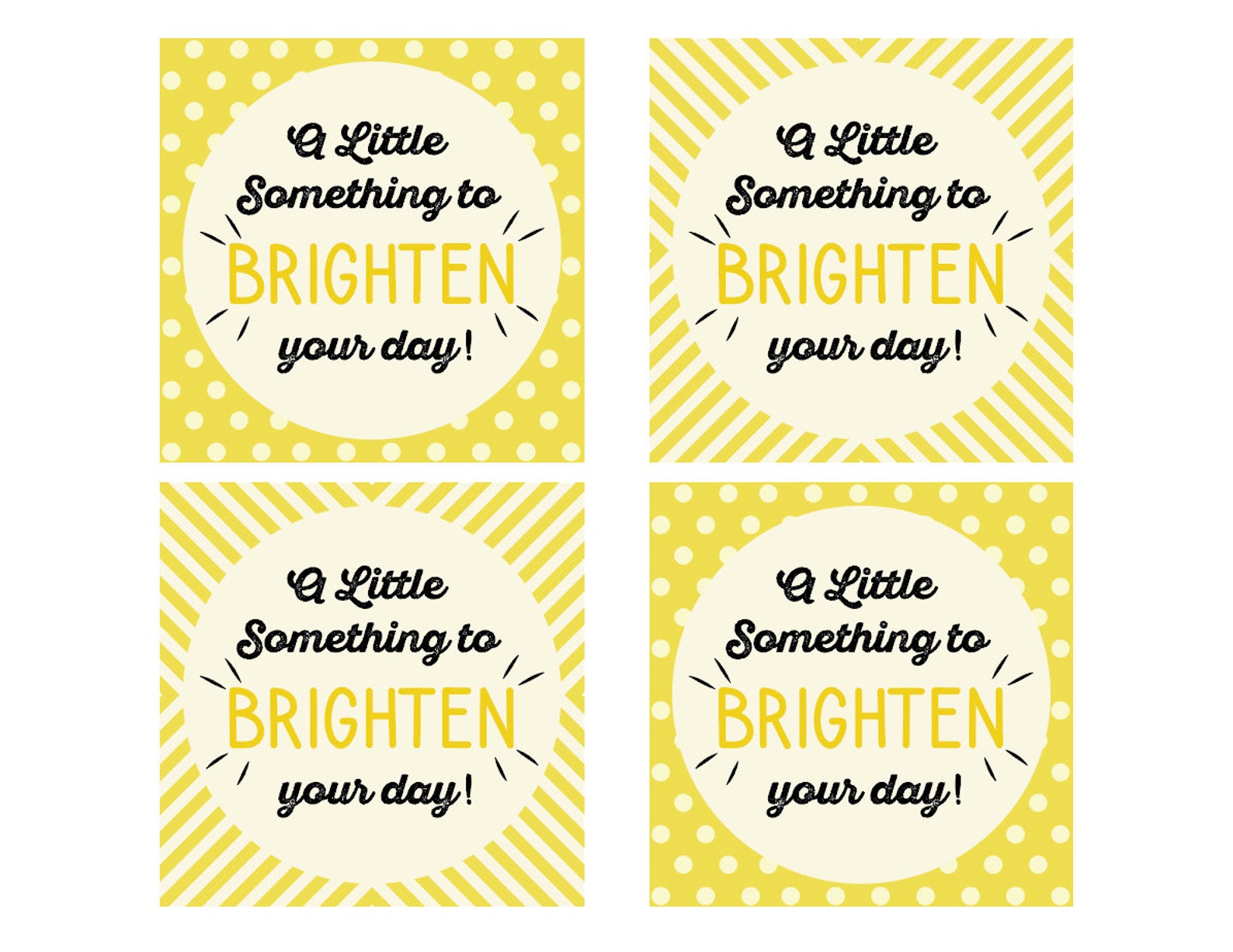 A Little Something to Brighten Your Day Tag Thank You Tag - Etsy