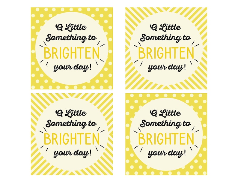A Little Something to Brighten Your Day Tag Thank You Tag - Etsy