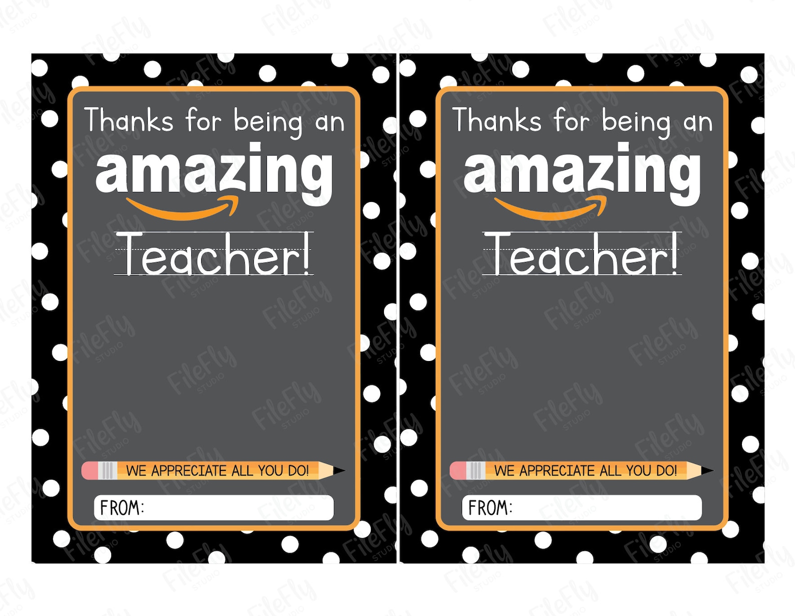 PRINTABLE Amazon Gift Card Holder Teacher Thank You Teacher - Etsy