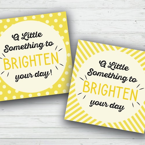 Yellow Sunshine Gift Box Tag Something to Brighten Your Day - Etsy