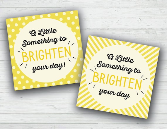 A Little Something to Brighten Your Day Tag Thank You Tag - Etsy